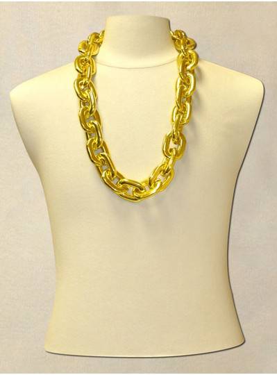 Gold Jumbo Chain Link Mardi Gras Beads - Shop with the Pros!