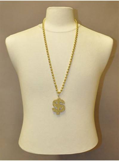 Money Theme Gold Glitter Dollar Sign Mardi Gras Beads from Beads by the ...