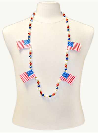 42" 4 American flags on a patriotic bead from Beads by the Dozen, New ...